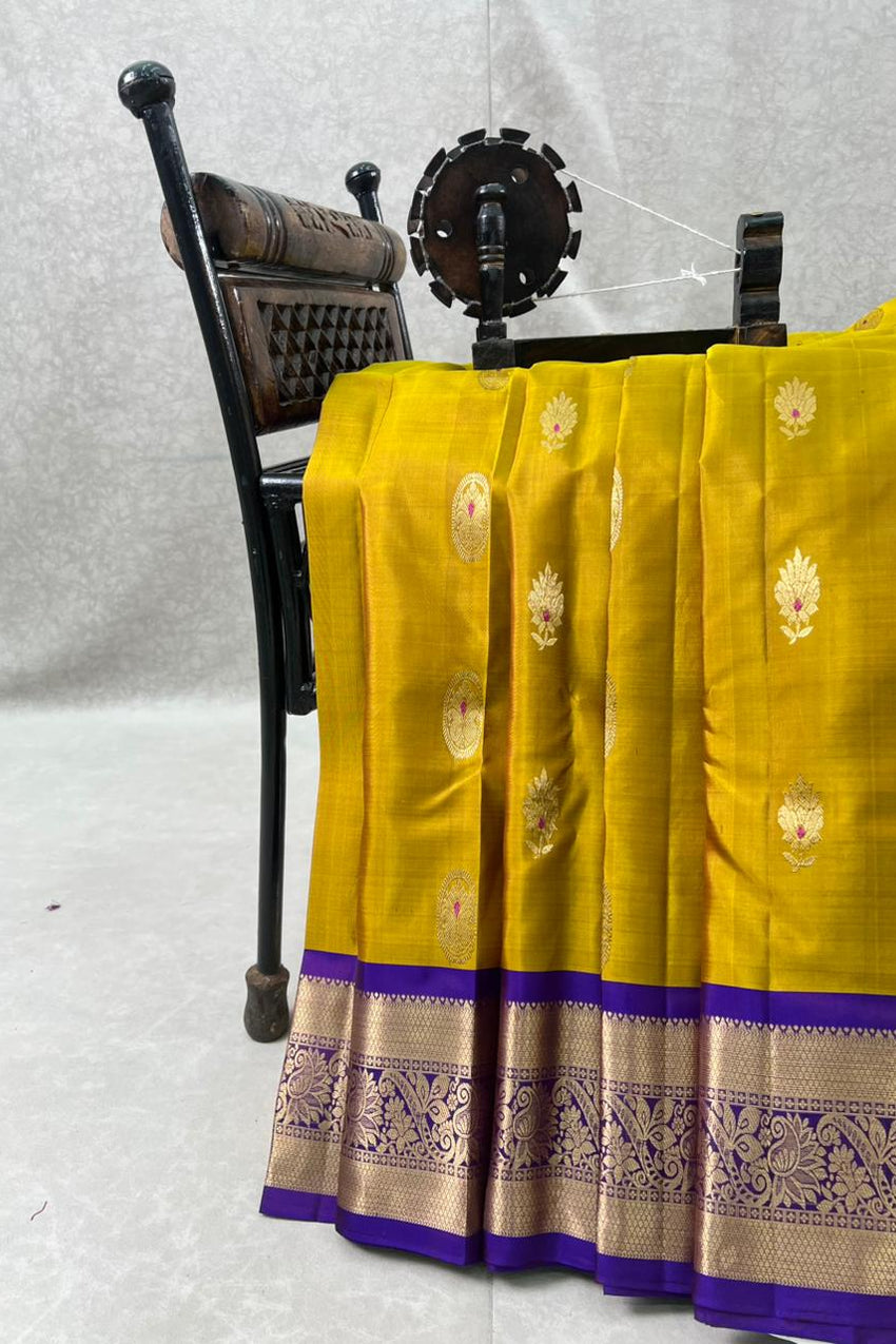 KANCHIPURAM PURE SILK HANDLOOM SAREE – Gadwal Weavers Society