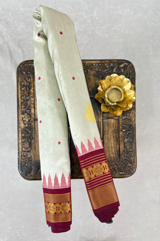 GADWAL PURE SILK HANDLOOM SAREE – Gadwal Weavers Society